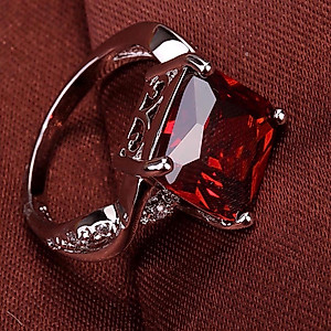 YAZILIND Valentine's Day Jewelry CZ Ring Stone Wedding Bridal Jewelry for Women Size 9