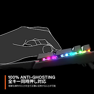 SteelSeries Apex 5 64537 Gaming Keyboard, Wired Hybrid Mechanical Switch, Japanese Layout, OLED Display