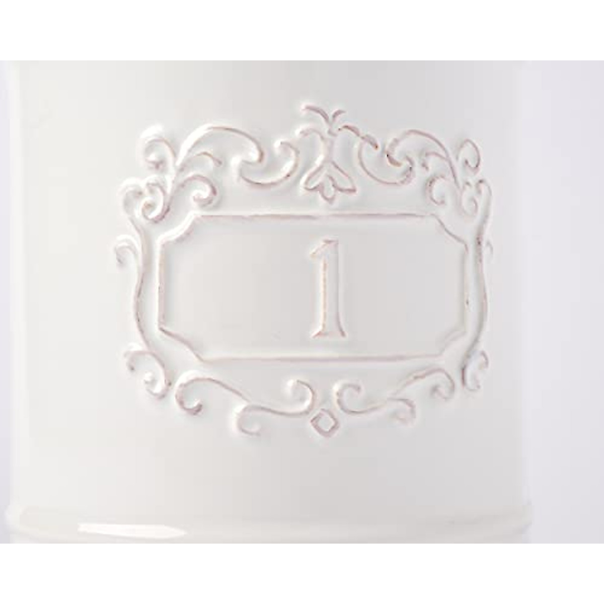 Mud Pie Kitchen Canister (Set of 3), White