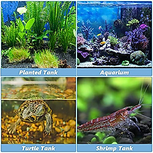 TOHIDAQU Aquarium Fish Tank Filters - 5W 130GPH Hang On Aquarium Filter with Surface Skimmer - Quiet Adjustable Waterfall Turtle Filter for 10-20 Gallon…