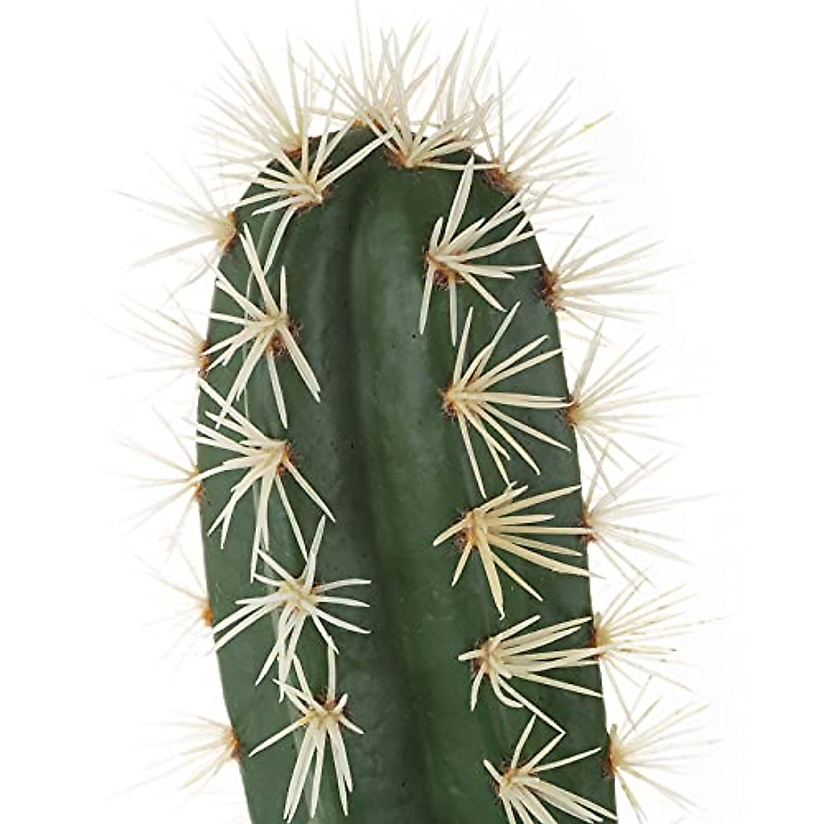 Pure Garden Potted Cactus Fake Plant - 22-inch Artificial Hedge Cactus Succulent in Clay Fiber Pot with Realistic Spikes for Home or Office Decor