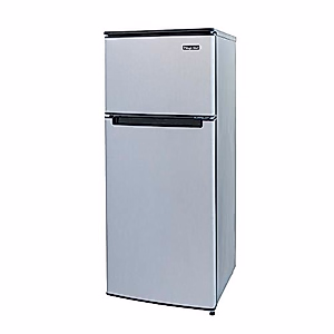 Magic Chef HMDR450SE Double Door Mini Refrigerator Stainless Look 4.5 cu. ft.