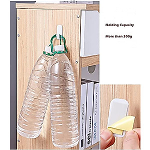 JWCE Controller Hook Remote Control Holder Wall Self Adhesive Hook - 4Set Multiuse TV Remote Control Air Conditioning Cordless Phone Sticky Wall Mount Key Hanger Organizer Holder Wall Sensor