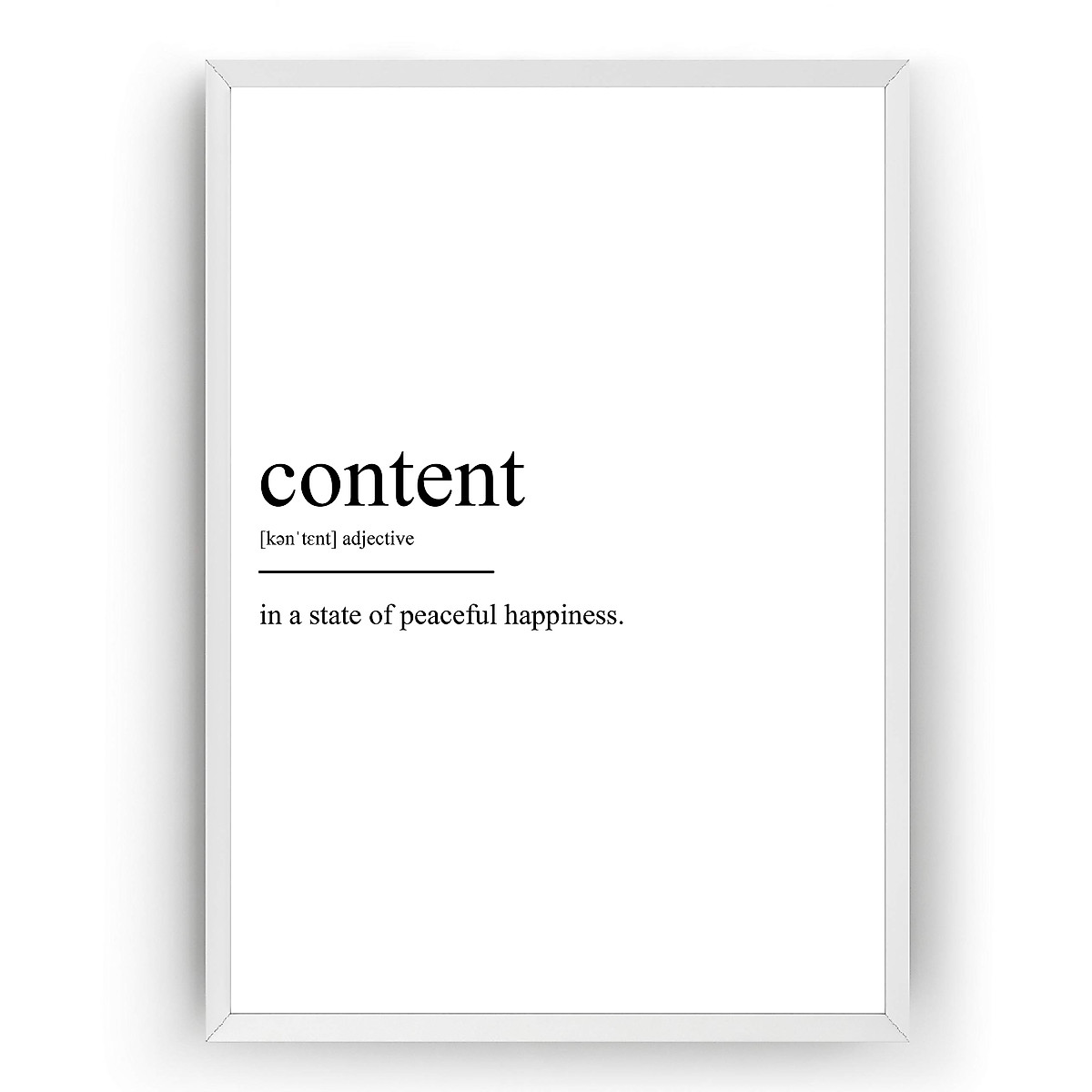 Content Definition Print - Dictionary Poster Wall Art Decor Quote Typography Home - Frame Not Included