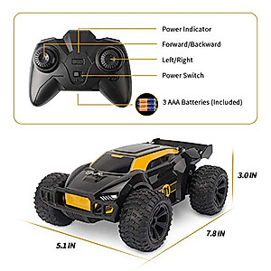 Remote Control Car for Kids 1:22 Scale 2.4GHz High Speed Toy Car Gift with 2 Rechargeable Battery and Lights Electric Toy Car for 4-7 8-12 Year Old Boys Girls Indoor Outdoor Playing