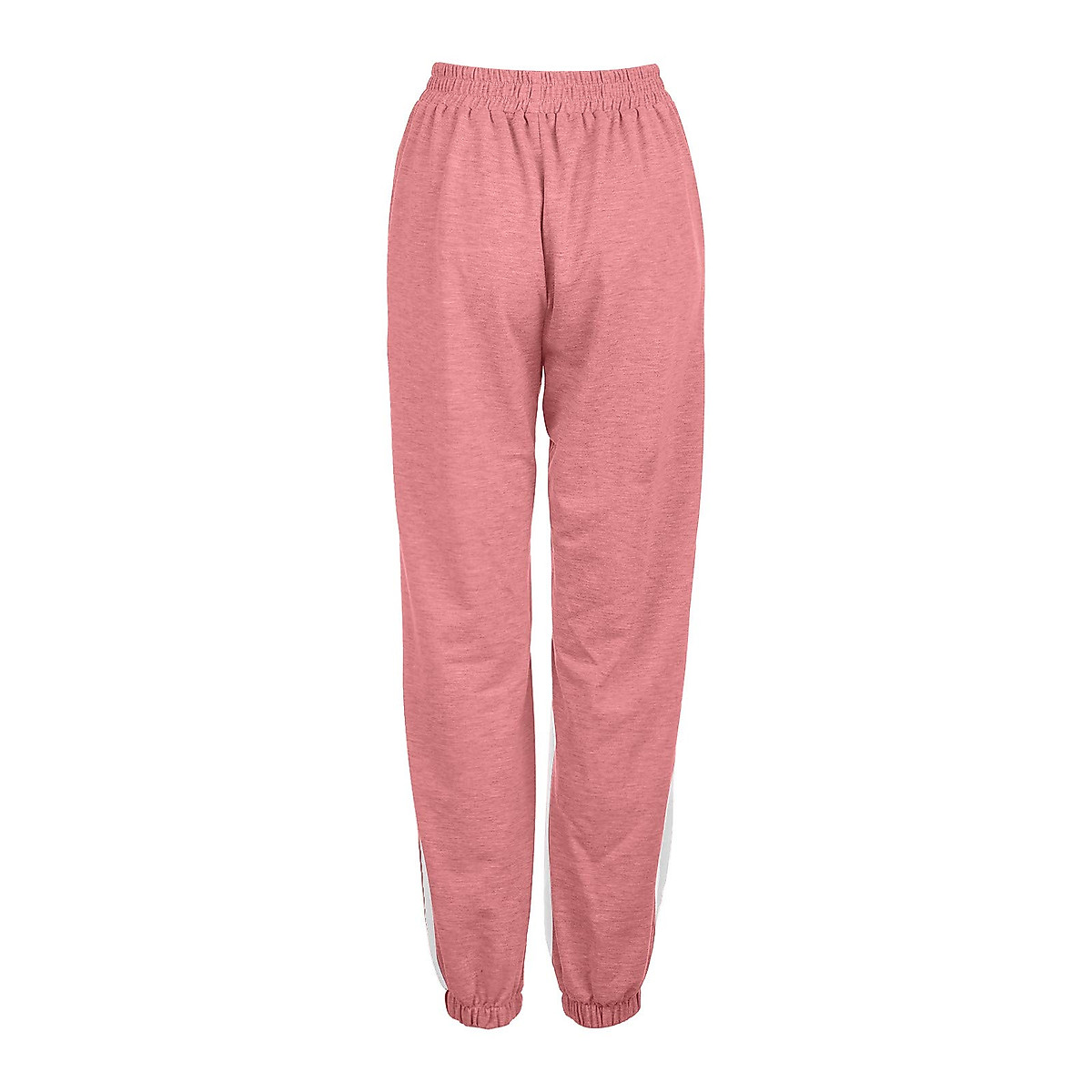 High Waist Jogger Pants for Women with Pocket Colorblock Sweatpants Cinch Bottom Elastic Waist Lounge Workout Trousers