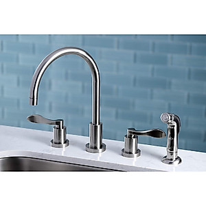Kingston Brass KS8728DFL Widespread Kitchen Faucet, Brushed Nickel