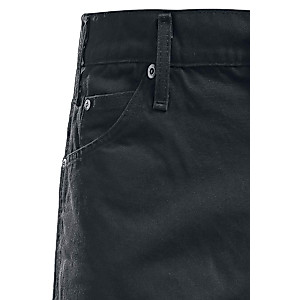 Dickies Men's Relaxed Fit Straight-Leg Duck Carpenter Jean, Black, 34W x 30L