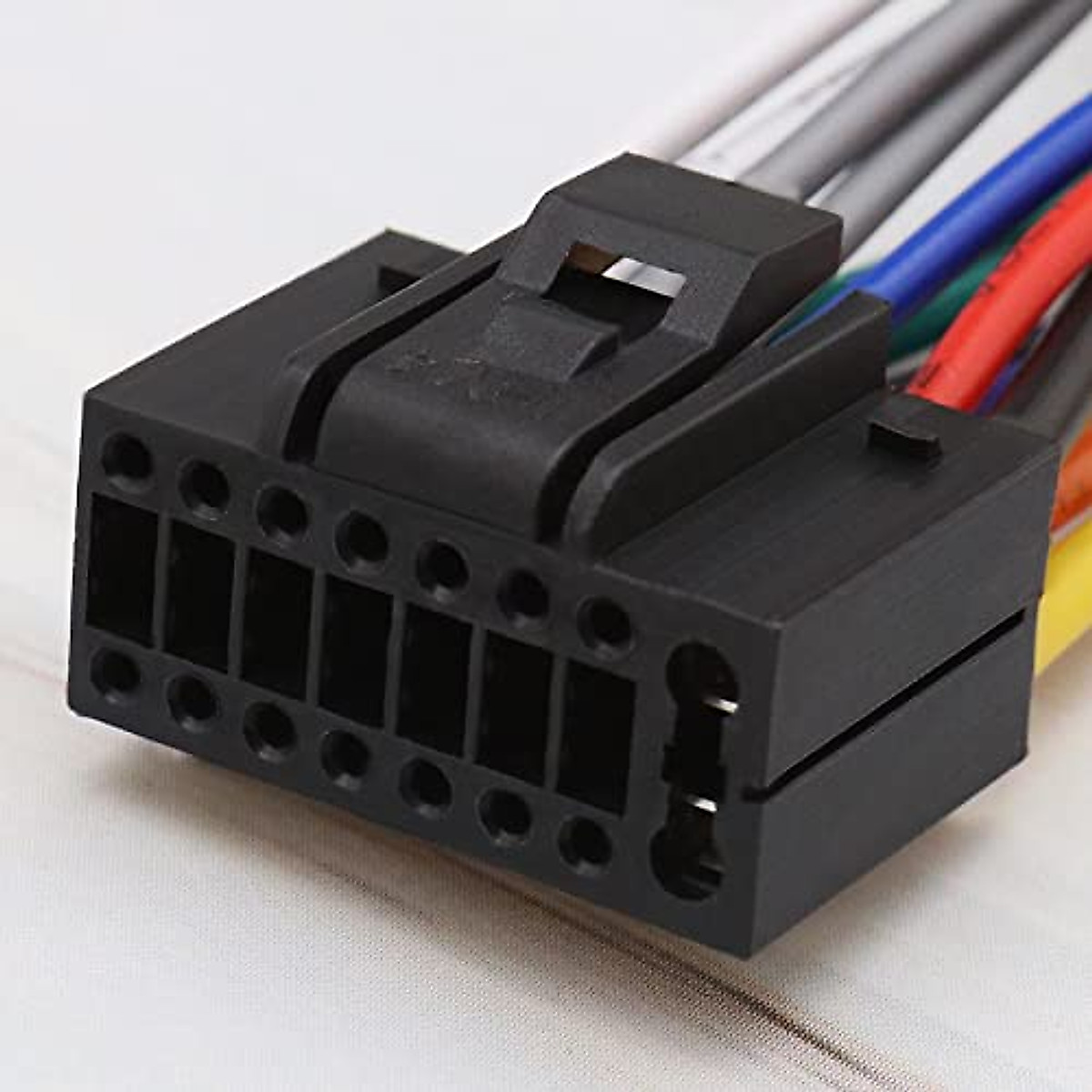 Car Stereo Radio Wiring Harness Connector Adaptor 16 Pin Port to Mini ISO 8 Pin Plug Wiring Cable Compatible with Kenwood KDC3080 4040 4050 4060 4070