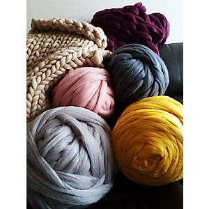 Merino wool yarn - chunky blanket - throw - quilt - yarn for blanket - giant yarn - giant loop - arm knit - wool top roving spinning - mother's day - eastern - cheap - giant knitting - wall hanging
