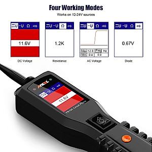 ANCEL PB100 Automotive 12/24V Power Circuit Tester Probe with ANCEL BA301 6V 12V Battery Load Tester Car Cranking Charging System Test Tool