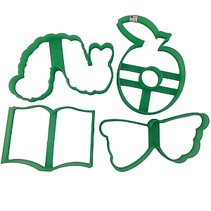 INSPIRED BY THE VERY HUNGRY CATERPILLAR COOKIE CUTTERS. Inspired By/Compatible With The Very Hungry Caterpillar Literature-Themed, Butterfly, Apple And Open Children’s Book Cookie Cutters (4 Pack)