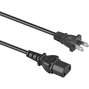 Guy-Tech UL Listed 2 Prong AC Power Cord Compatible with Sony PS4 Pro, Xbox One/Xbox 360 Slim / 360 E Power Supply Brick, Power Cable Replacement