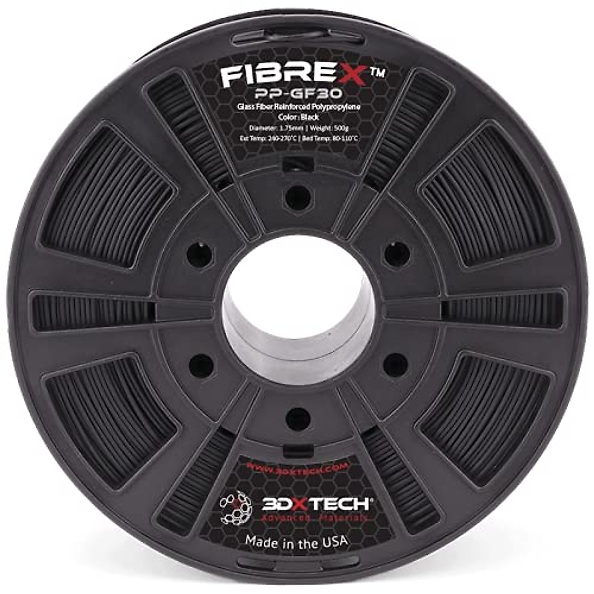3DXTECH FibreX Polypropylene+GF30 1.75 500g 3D Printing Filament