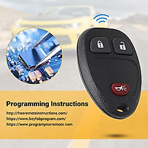 Montgopest Key Fob Keyless Entry Remote Compatible with Chevy Silverado/Avalanche/Equinox Suburban/Tahoe/Traverse/Buick Enclave/GMC Sierra/Yukon/Acadia/Savana Replacement Key OUC60270 OUC60221(3-BTN)