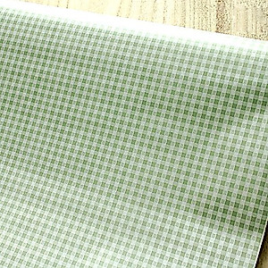 SimepleLife4U Removable Shelf Lining Paper DIY Drawer Liner 17.7 Inch by 13 Feet, Green-White Plaid