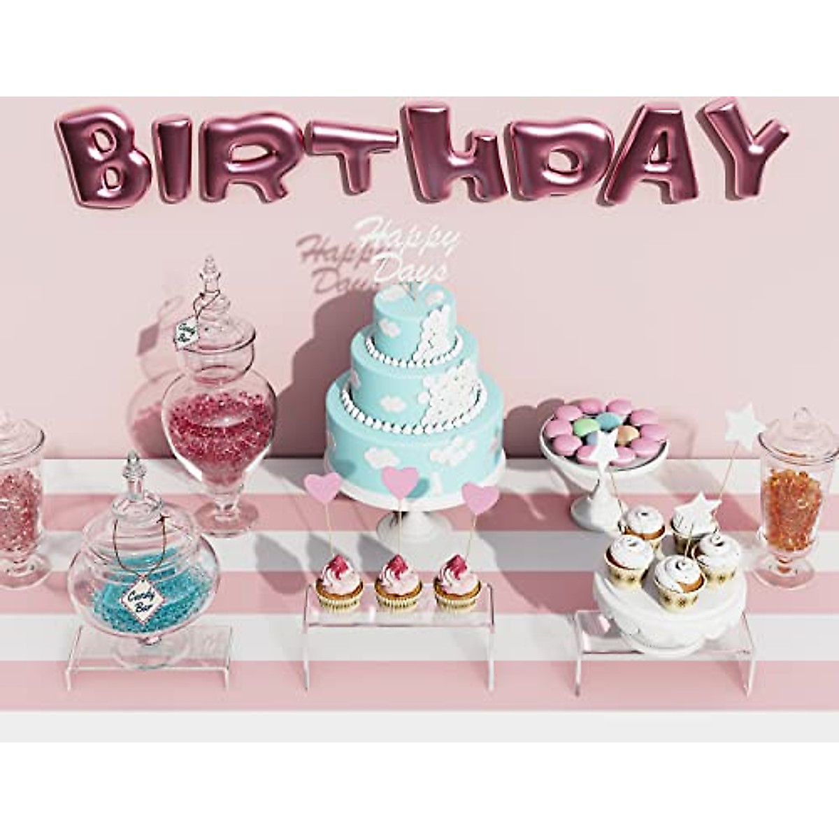 Kcrystenia 9" Perfume Stand (1 Pack) & 6 Pack Acrylic Risers for Display