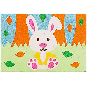 Baker Ross AW883 Woodland Animal Sand Art Pictures - Pack of 8, For Children to Decorate and Display, Ideal Kids Arts and Crafts Project, assorted