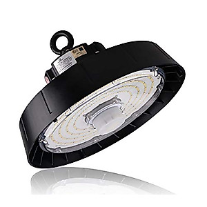 RuggedGrade Titan IV Series Motion Sensor 35,000 Lumen LED High Bay Light - 240 Watt LED High Bay Lighting UFO LED Light - Ultra Efficient 145 Lumens to watt - 5000K - DLC 5.1 Premium - Rugged Grade
