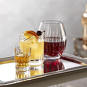 Reed And Barton Soho 2Pc Stemless Wine Glass Set, 1.90 LB, Clear