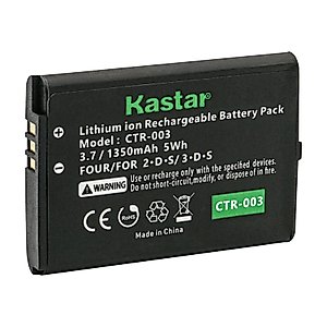 Kastar Battery 1-Pack Replacement for Nintendo 3DS CTR-003 Rechargeable Battery, Nintendo 2DS Game Console, Nintendo 3DS Game Console, Nin 3DS Game Console CTR003
