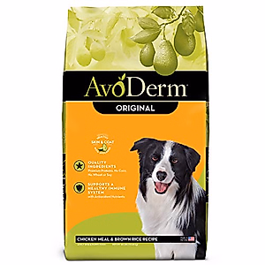 AvoDerm Natural Dry Dog Food, For Skin & Coat, Chicken & Rice Formula, 30 pounds
