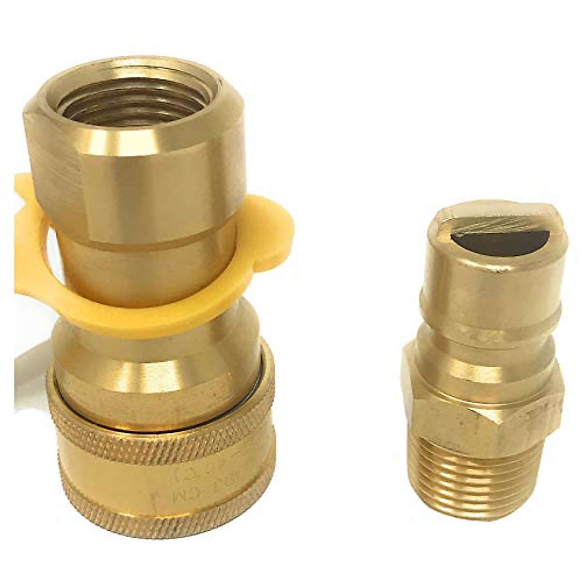 1/2" QDD LP Gas Quick Connect/Disconnect Connector & Male Insert Plug [8630 3308] Solid Brass 1/2 PSIG Pressure Input 1/2 Ins & 1/2" Male NPT x 1/2 inch Natural Gas Propane Fitting Connector