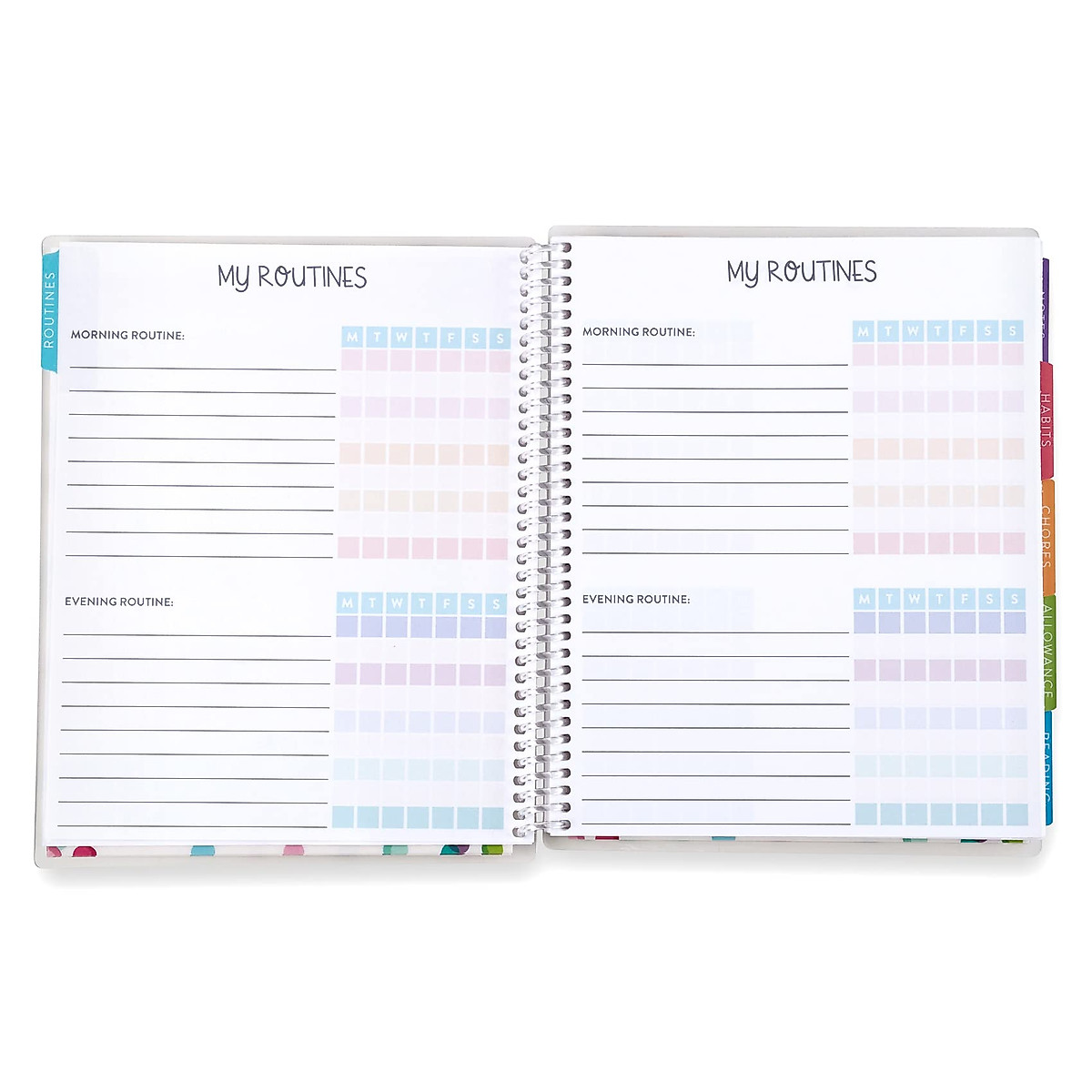 Erin Condren 7" x 9" Coiled Prompted Notebook - Kids Ultimate Checklist. 160 Perforated Pages of 80Lb Mohawk Paper. Age-Appropriate Trackers and Checklists with 6 Tabs