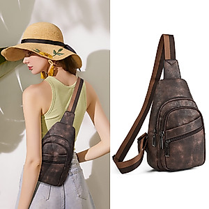 Mroede Sling Bag Crossbody Bags for Women Cross Body Bag Fanny Packs Chest Bags Sling Purses for Travel Shopping