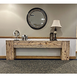 Rustic Wooden Console With Burnt Finish (Pine, X-Small (30x11x48) inches)