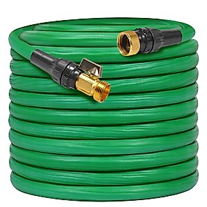 SHEMKAR 100FT Expandable Garden Hose,Flexible Lightweight Water Hose with 3/4" Solid Brass Fittings,Leak-Proof Durable Retractable Hose,No-Kink Collapsible Outdoor Water Pipe for Watering Washing