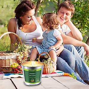 Arhalulu Citronella Candles Outdoor, 6 OZ Pack of 4 128 Hours Burning, Citronella Candles Set Outside for Party Hiking Camping Patio BBQ Deck Lanai Garden Yard Home Balcony