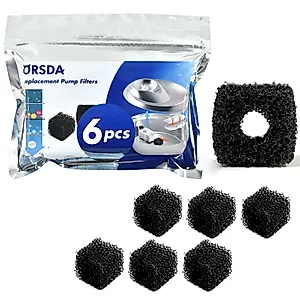 ORSDA Pet Water Fountain Replacement Pump F ilters - Compatible with All ORSDA/ZeePet Stainless Steel Dog and Cat Water Fountains