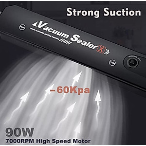 Portable Vacuum Sealer, Automatic Sealer for Food Storage, Easy to Use Compact Food Preservation Sealing Machine for Home & Kitchen