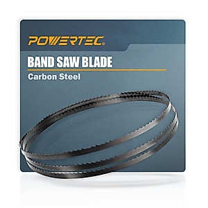 POWERTEC 59-1/2 Inch Bandsaw Blades, 1/4" x 6 TPI Band Saw Blades for Wen 3959, Sears Craftsman, Porter-Cable, Ryobi, Delta, B&D and Skil 9" Band Saw for Woodworking, 1 Pack (13102V)