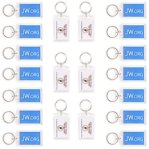 Rectangle Jw.org No Blood Double Sided Key Chain for Jehovah's Witnesses-20 Pieces Pack