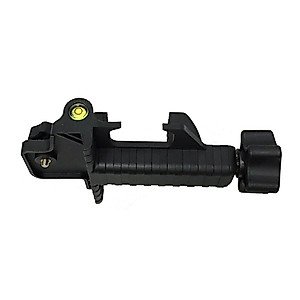 AdirPro Mounting Clamp for LD-8 and LDG-8 Laser Detectors with Built-in Bubble Level - Attach Receiver to Variety of Items Including Most Prism Poles and Survey Rods
