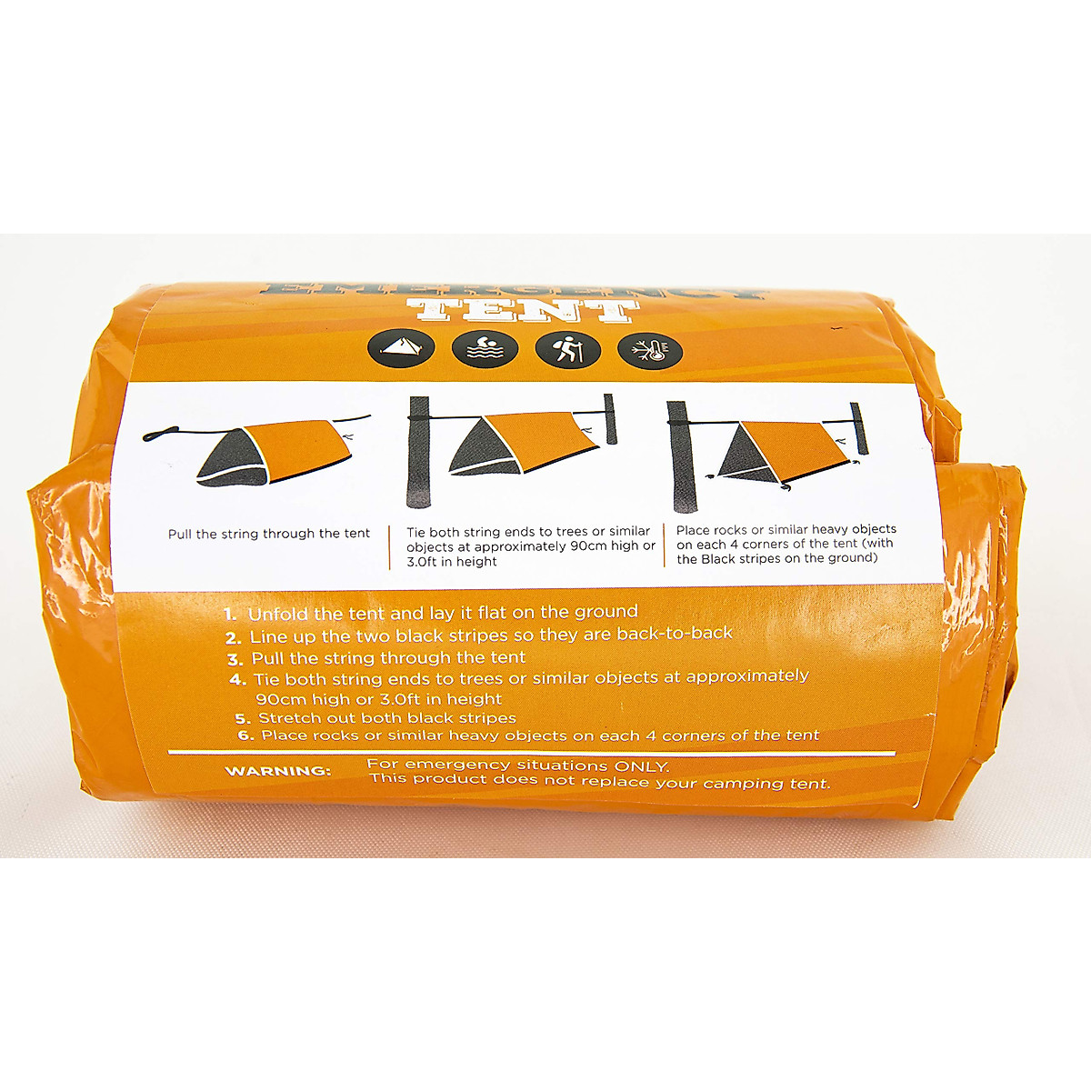 MEKKAPRO Emergency Tent Shelter - Survival Tent - 2 Person Emergency Shelter - Resistant and Ultra Lightweight Life Tent - Water and Windproof Tube Tent for Camping, Hiking and Outdoor Activities