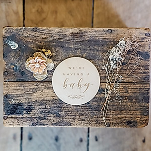 AMOS and SAWYER"We're Having a Baby Wood Birth Announcement Sign, Newborn Photo Prop