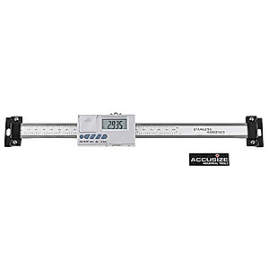 Accusize Industrial Tools 0-8''/0-200 mm by 0.0005''/0.01 mm Horizontal Electronic Digital DRO Scale Unit, Abho-0008
