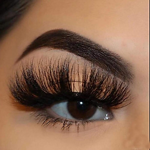 DAODER False Eyelashes 25MM Mink Lashes Dramatic Look Fluffy Long Fake Eyelashes Wispy 25mm False Lashes Strip 10 Variety Pairs Mixed for Halloween Bold Makeup