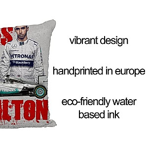 Lewis Hamilton Racer 2018 F1 Racing 44 Number Sequin Pillow Cover Gift, Magic Sequin Cushion Merchandise, Throw Home Decor, Merch 40 x 40 cm (No Insert)