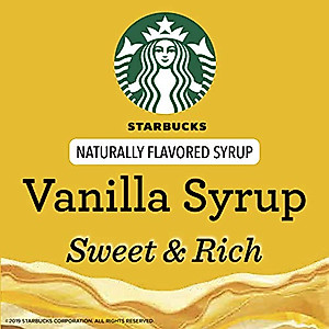 Starbucks Naturally Flavored Coffee Syrup, Vanilla, 12.17 Fl Oz (Pack of 4)