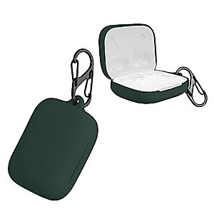 kwmobile Case Compatible with OnePlus Buds Pro Case - Silicone Cover Holder for Earbuds - Dark Green