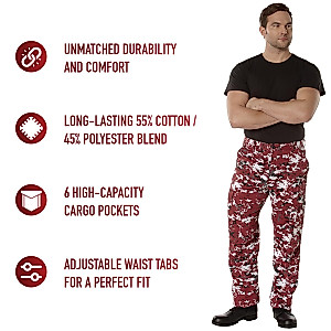 Rothco BDU Pant, Red Digital Camo, Medium