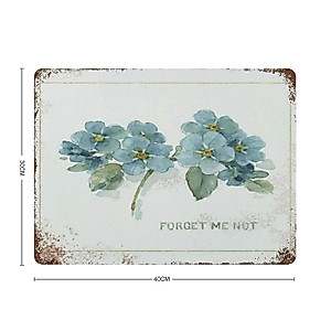 PPFINE My Greenhouse Forget Me Not Tin Sign Metal Plaque Art Hanging Iron Painting Retro Home Kitchen Garden Garage Wall Decor 12"x16"