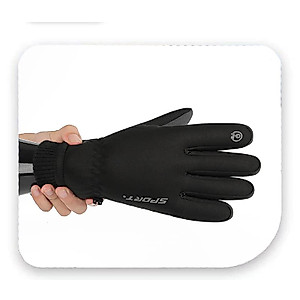 HOKMAH Winter Ski Gloves Waterproof for Women Warm Touchscreen, Warm Gloves for Cold Weather Winter Typing Gloves for Women (Black)