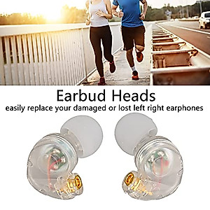 ASHATA Earphone Head Replacement for Shure SE215 SE315 SE535, Pluggable Detachable HiFi Earpiece Head,Sports Earphone Earbud Head, for MMCX Interface Cable(Transparent)