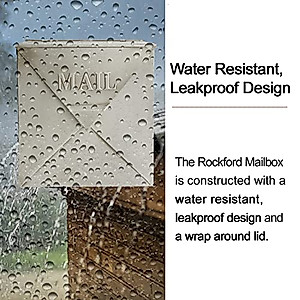 NACH Mailboxes for Outside Wall Mount, 10 x 10 x 4 inch Antique Silver Mail Boxes for House Outside, Waterproof Mailboxes for Outside - Chicago Style Mail Box