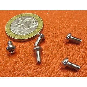 18-8 Stainless Steel Round Head Phillips Machine Screws, FT, 4-48 Thread Size x 1/4" Length, 100 Pcs